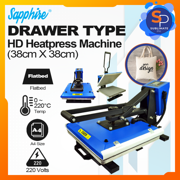 Sapphire Drawer Type Heavy Duty Heat Press Machine(A4 Size|38cm x 38cm ...