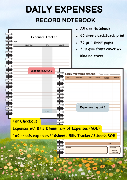 Budget Expenses Monitoring Bills Tracker Notebook | Lazada PH