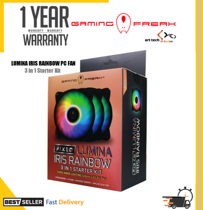 Gaming Freak LUMINA IRIS RAINBOW PC FAN - 3 in 1 Starter Kit | Lazada