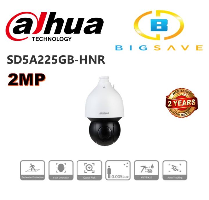 DAHUA 2MP SD5A225GB-HNR 25X STARLIGHT IR WIZSENSE NETWORK PTZ CAMERA | Lazada