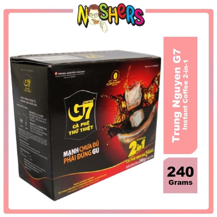Noshers Trung Nguyen G7 Instant Iced Black Coffee 2 in 1 Ca Phe Thu ...