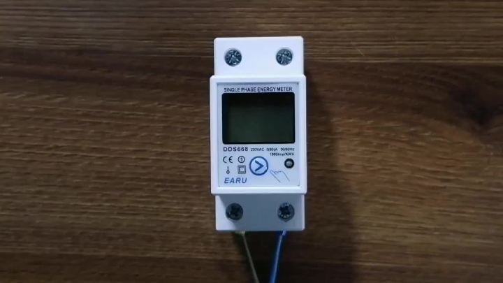 Din Rail Digital Single Phase Reset Zero Energy Meter kWh Power ...