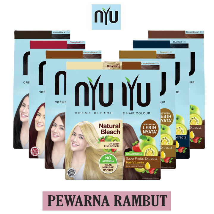 NYU Creme Hair Colour /Pewarna Rambut Natural - Natural Bleach ...