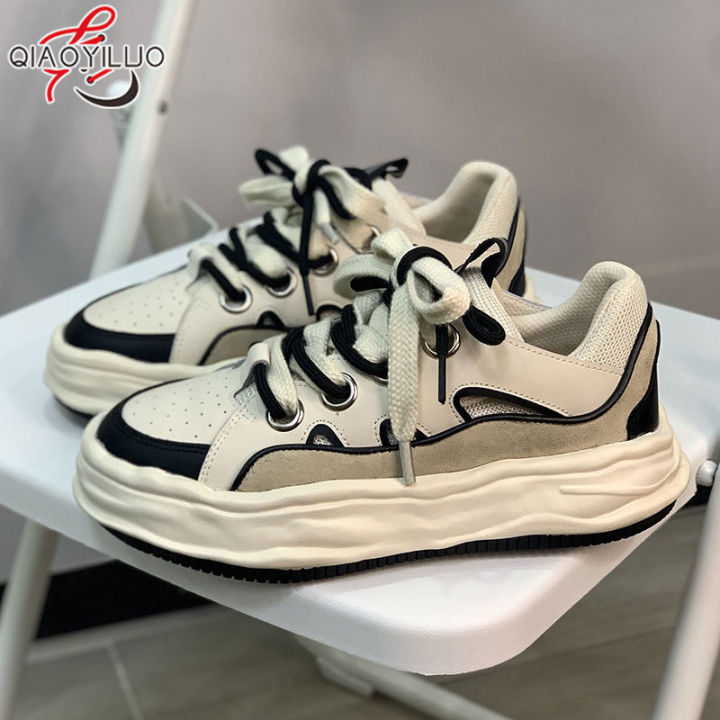 QiaoYiLuo Korean ins: single shoes and white shoes children Daddy shoes ...