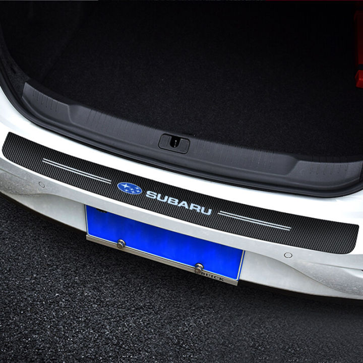 1PC Car Trunk Carbon Fiber Protection Rear Bumper Sticker for Subaru ...