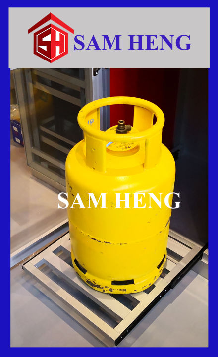 HEAVY DUTY Kitchen Cabinet Aluminium Gas Cylinder roller Slide / Gas ...