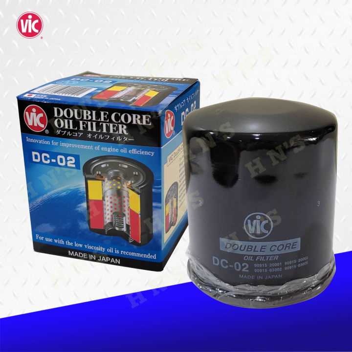 VIC Double Core Oil Filter DC-02 for Toyota Landcruiser, Fortuner ...