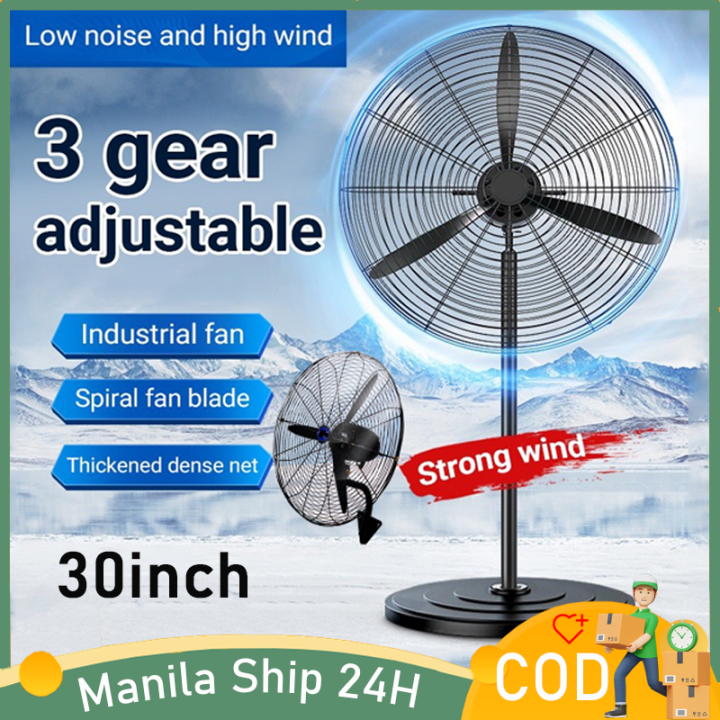 Industrial Electric Fan Heavy Duty Powerful 3-speed Strong Wind Floor ...