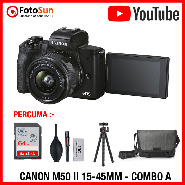 Canon EOS M50ii / M50 Mark2 4K mirrorless 24MP Youtuber mirrorless ...