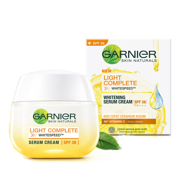 Garnier Bright Complete SPF36 White Yuzu Speed Whitening Serum Cream ...