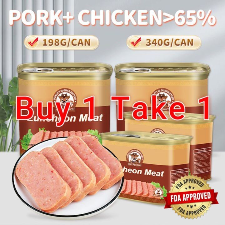 Mr.Squirrel 340g Luncheon Meat Buy 1 Take 1 Chicken Pork Hansung Spam ...