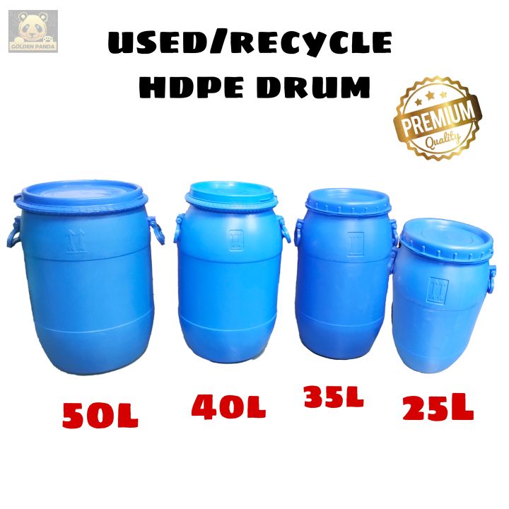 HDPE Drum Blue 50L/ 35L/45L/ 25L/ KG/ Bekas Air Biru/ Tong Air | Lazada