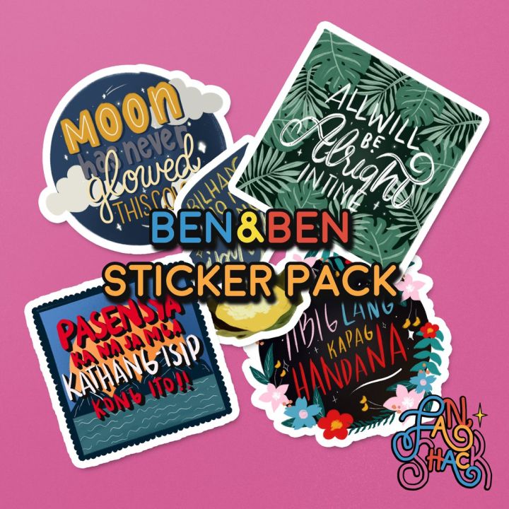 Ben&Ben Sticker Waterproof Laminated Matte Vinyl Sticker Pack (5pcs ...