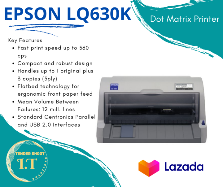 Brand new! EPSON LQ-630 LQ630 LQ 630 LQ630K LQ-630K LQ 630K Dot Matrix ...