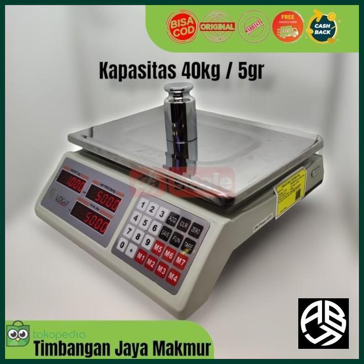 TIMBANGAN BUAH, LAUNDRY, DIGITAL, SAYUR, IKAN, LOGIX 40 KG, ACS - ABINAYA7 | Lazada Indonesia