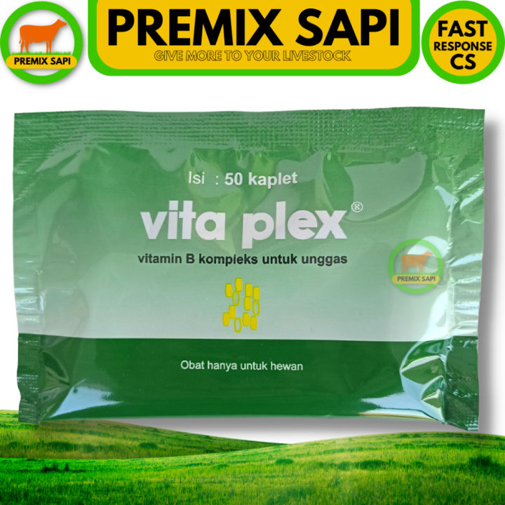 VITA PLEX 50 KAPLET - Vitamin Unggas Ayam Burung Lengkap Vitaplex ...