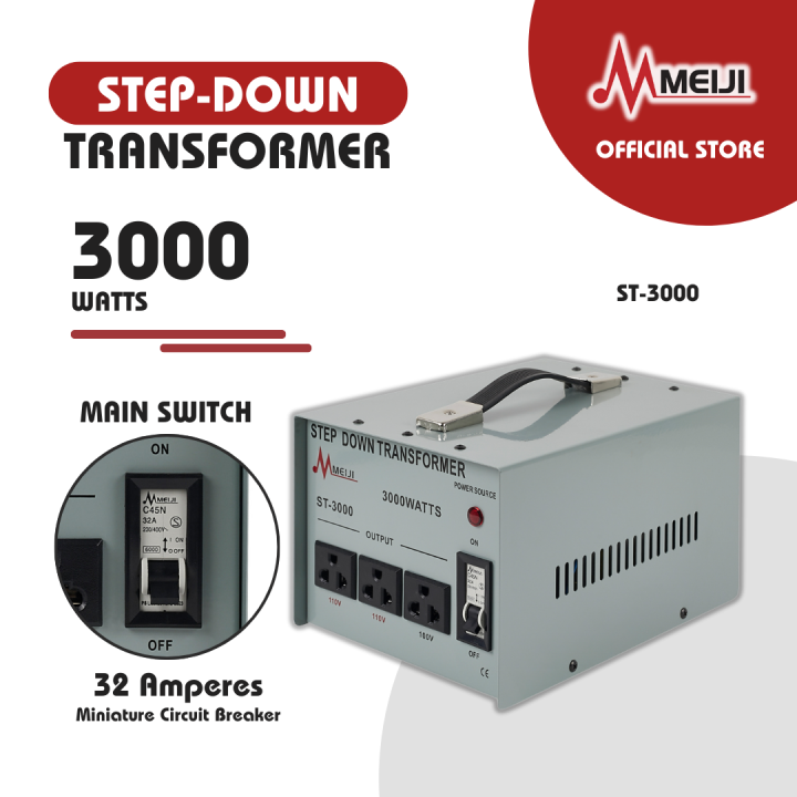 Step Down Transformer 3000Watts [Meiji Step-down Transformers 3,000 ...