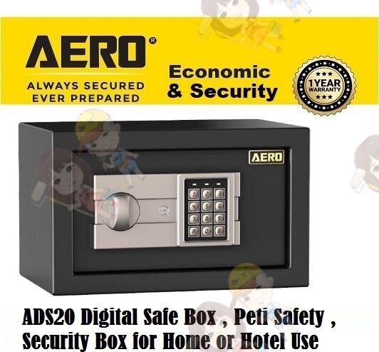 Aero ADS20 DIGITAL SAFETY BOX ( FIRE PROOF) ,SECURITY BOX/PETI WANG ...