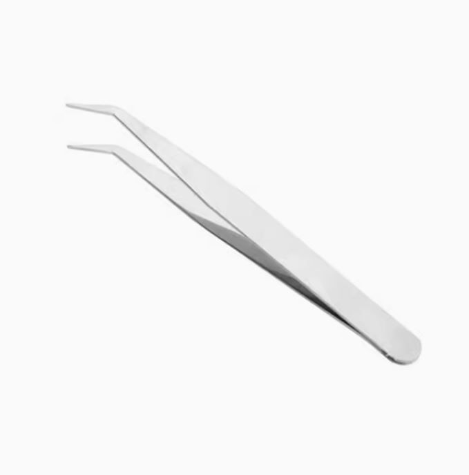 Stainless Steel Tweezer Multipurpose Curve Tweezer Pinset Pengepit Besi ...