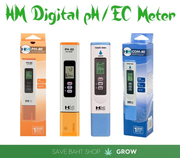 มาใหม่! ปากกาวัดค่าน้ำ แท้ HM Digital pH EC Meter ปากกาวัดค่า pH วัดค่า ...