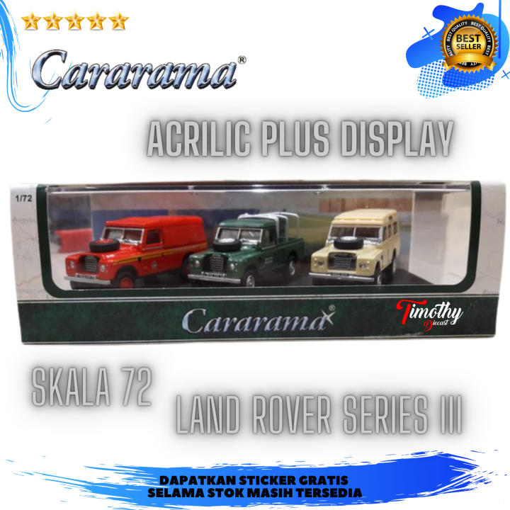 Diecast Cararama Skala 72 Land Rover Series III Set Merah Hijau Kream ...