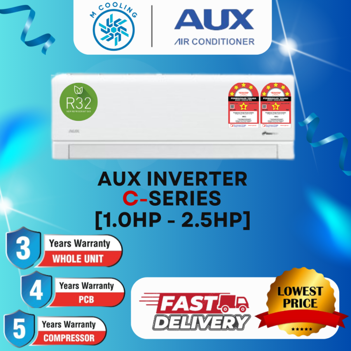 [INSTALLATION] NEW BRAND AUX NEW 4/5 STAR INVERTER AIRCOND R32 C/M -SERIES[1HP ~ 2.5HP] | Lazada