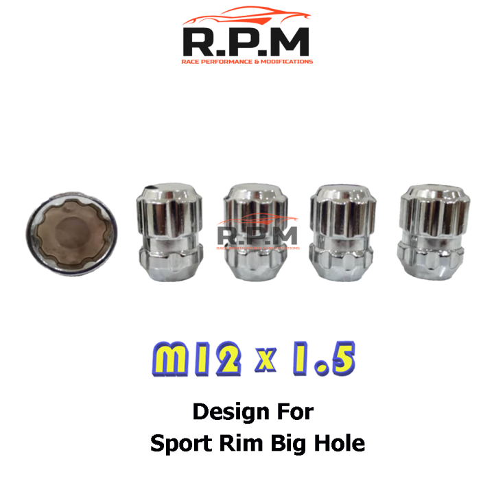 Wheel Lock Anti Theft Lock Nut Wheel Nut Sport Rim Skru Tayar Kereta ...