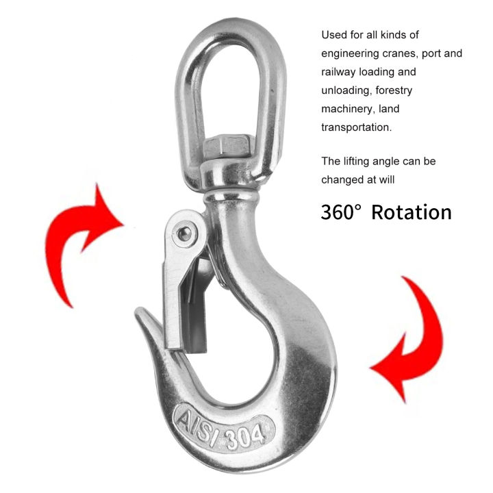Stainless Steel Swivels Eye Lifting Hook Safety Hook for Engineering ...