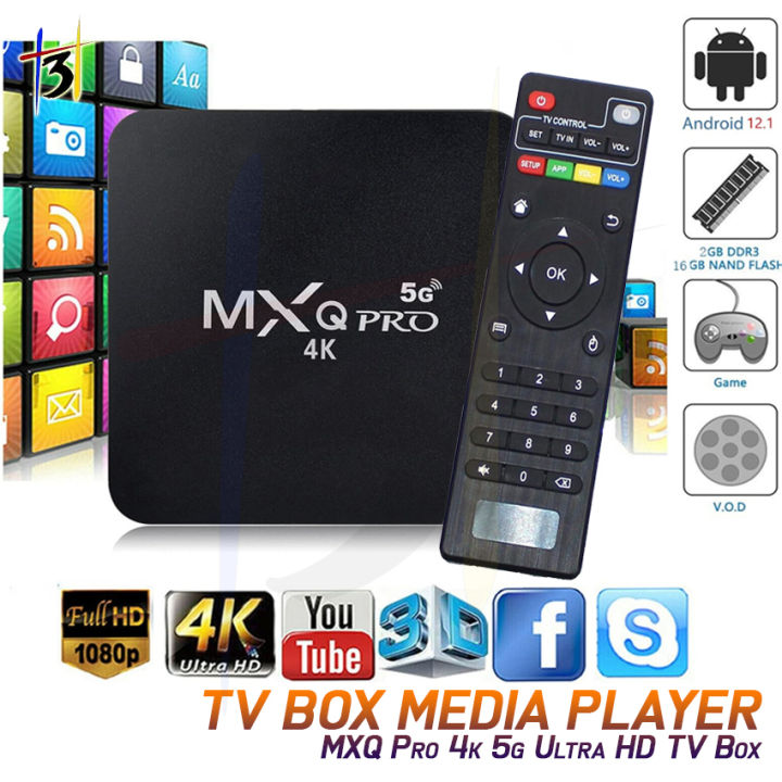 MXQ PRO 4K 5G Ultra HD TV Box 64GB+512GB Quad Core Android 12.1 Latest ...