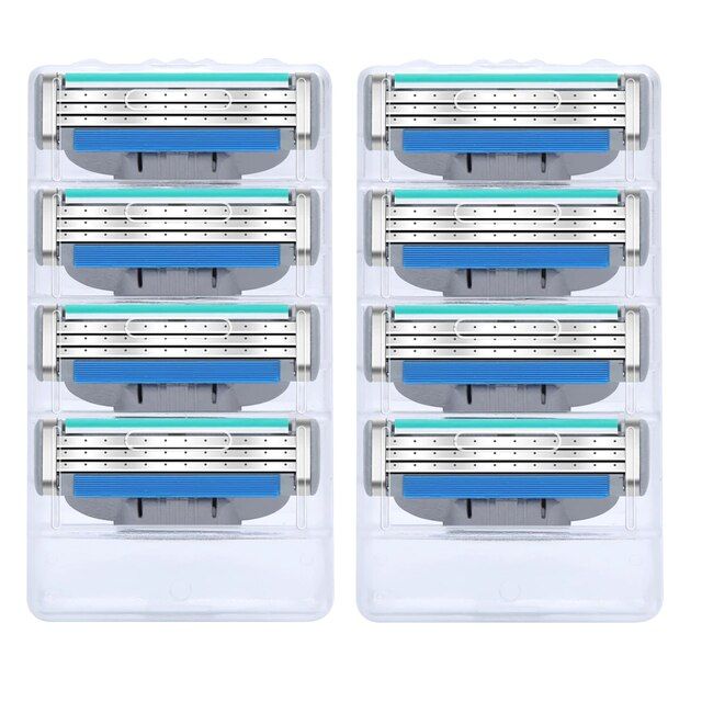 8 Heads 1 8 Heads 1 8 PCS/ Men Safety Razor Blades Stainless Steel ...