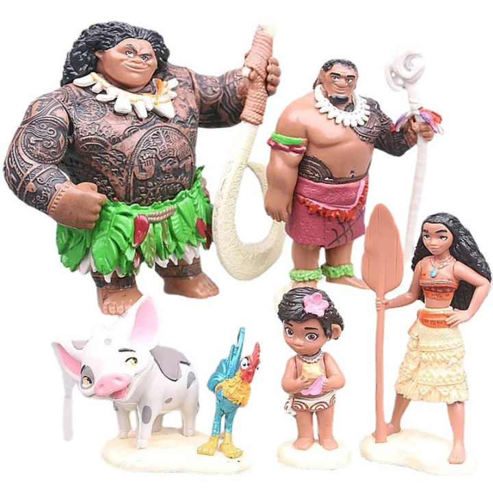 good Cross-border ใหม่รูป Moana ชุด 6 ชิ้น MOANA Moana Maui ของเล่น ...