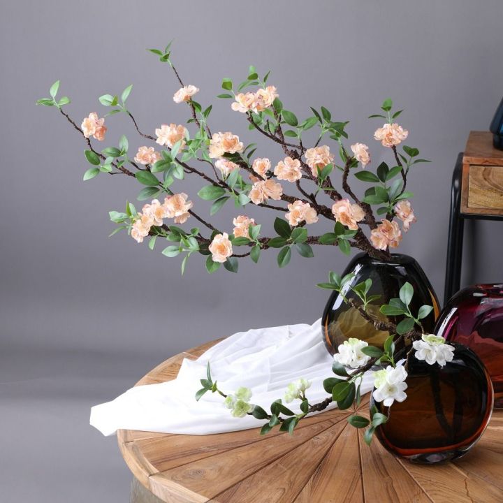 CHICKETTI ดอกเหมยเหมือนจริงคลาสสิกที่สวยงามดอกไม้งานปลอมแต่งงานการจัด ...