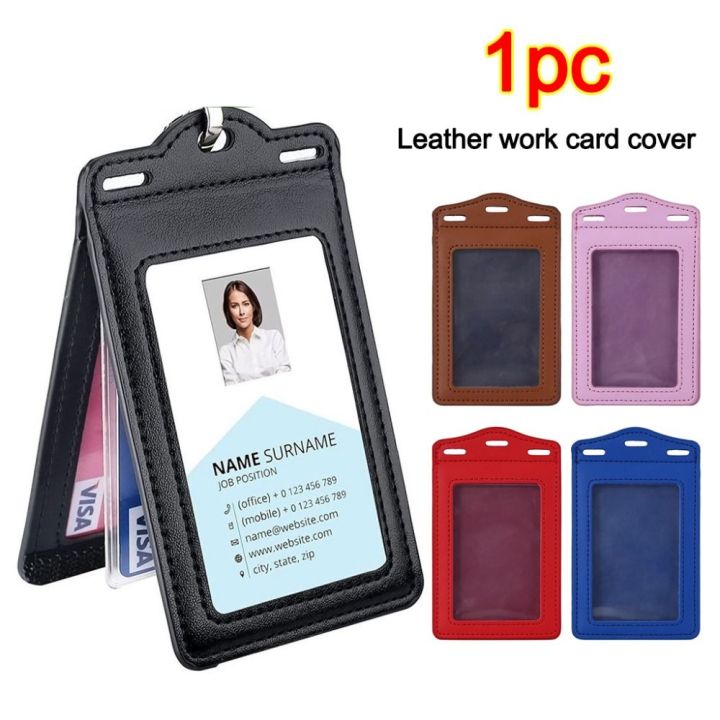 MENGLIANG PU Leather ID Card Holder with Card Slots Tri-fold Card ...
