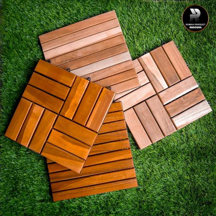 Lantai Kayu Parket Decking Tile Jati | Lazada Indonesia