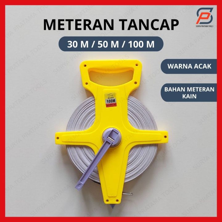 METERAN TANCAP 30 50 100 M METER FIBER ROL GULUNG TANAM TANAH RUSH | Lazada Indonesia