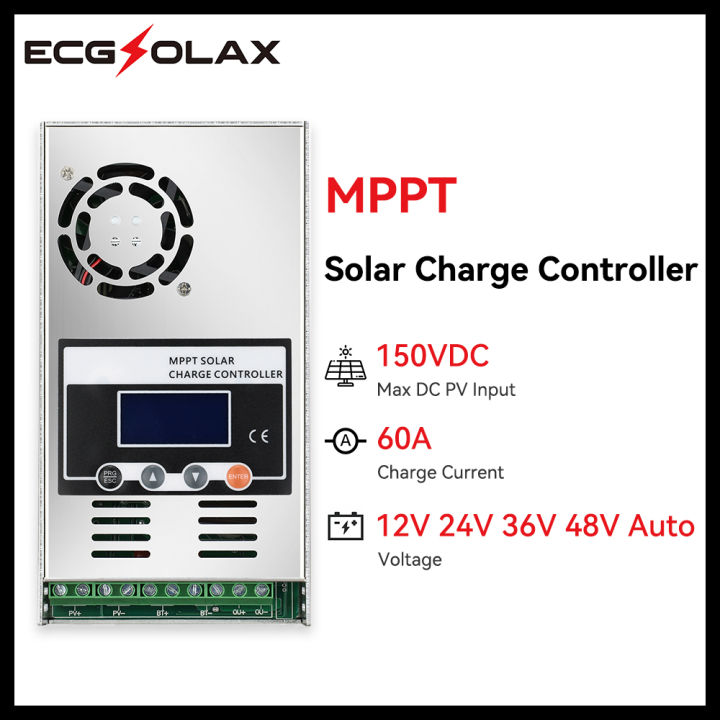 Flowatt MPPT 60A Solar Charge Controller 24V 12V Solar Regulator Max PV ...