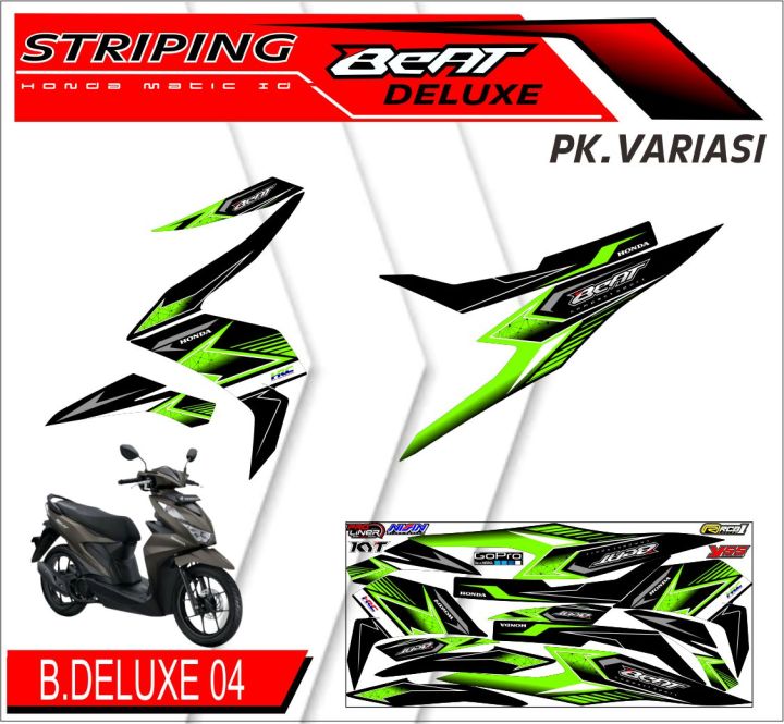 Striping Beat Deluxe - Sticker Striping List Variasi Motor Beat Deluxe ...
