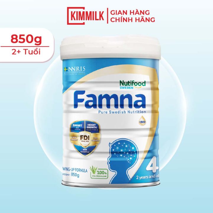 Sữa bột Famna Step 4 dinh dưỡng cho bé cao lớn thông minh lon 850g ...