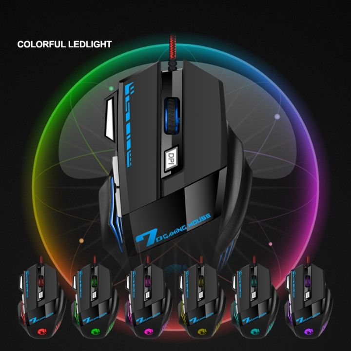 Zeus x Raiku Wired Gaming Mouse 4 DPI Adjustment LED Optical Mice 7 ...