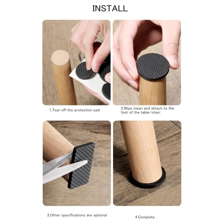 Protection Pad Tableware Chair Leg Pad Table Legs Rubber Feet Cushion ...