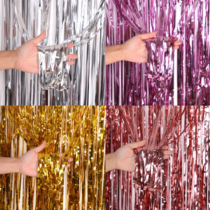 Backdrop / Tirai / Rumbai / Background Foil untuk Dekorasi / Hiasan ...