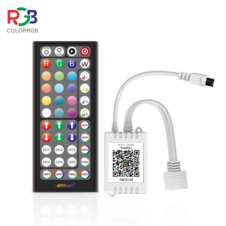 20 Keys Music Sync รีโมทคอนโทรล + RGB Controller สำหรับ RGB5050ไฟ LED ...