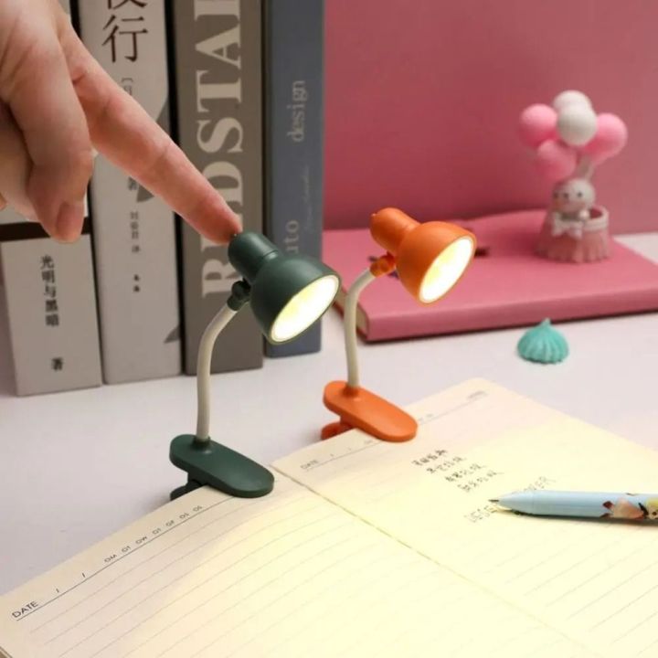 TCHIRR Mini LED Reading Lamp with Clamp Base Foldable Night Light ...
