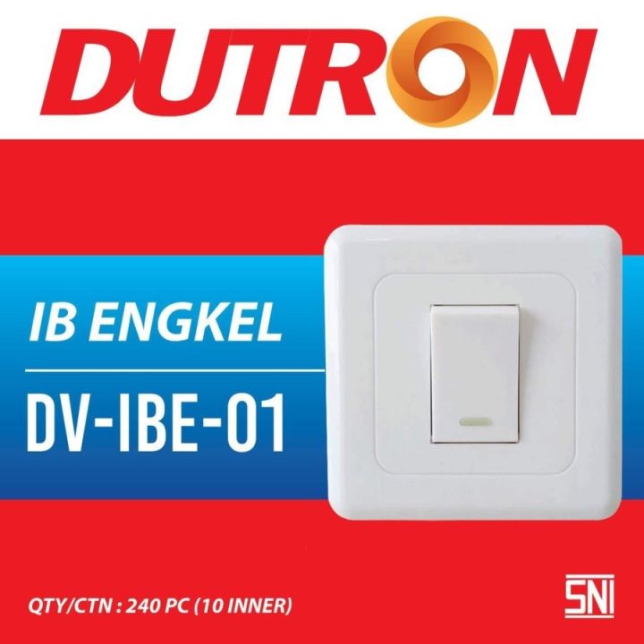 DUTRON Saklar Engkel Inbow Saklar Single IB Tanam DV IBE 01 SNI ...
