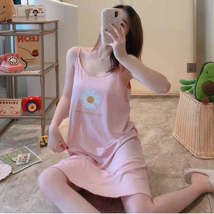 tichada 146 เสื้อนอนหรือชุดนอนสายเดี่ยวกระโปรงยาวน่ารักๆลายการณ์ตูนราคาถูกๆผ้านิ่มฟินใส่สบายมากๆ ...