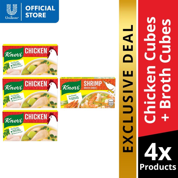 [BUNDLE OF 4] Knorr Chicken Cubes Pantry 60g 3x, Knorr Shrimp Cubes ...