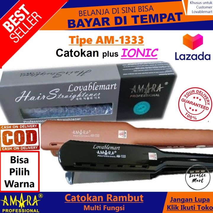 Catokan Rambut Amara Catok Pelurus Rambut Hair Straigthener Ionic 1333 ...