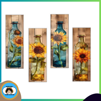 4pcs combination colorful animated wooden wall hanging decor | Lazada PH