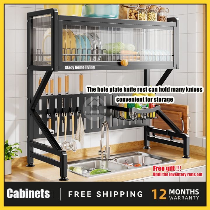 dish rack Kitchen Rack Kitchen Dustproof Sink Rack Cook Room Stainless ...