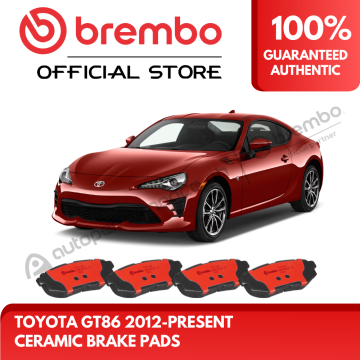 Rear Brake Pads for Toyota GT86 2012-2021 - Brembo Ceramic (P78018N ...